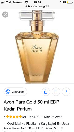 Avon Rare Gold Parfüm Avon Parfüm %20 İndirimli - Gardrops