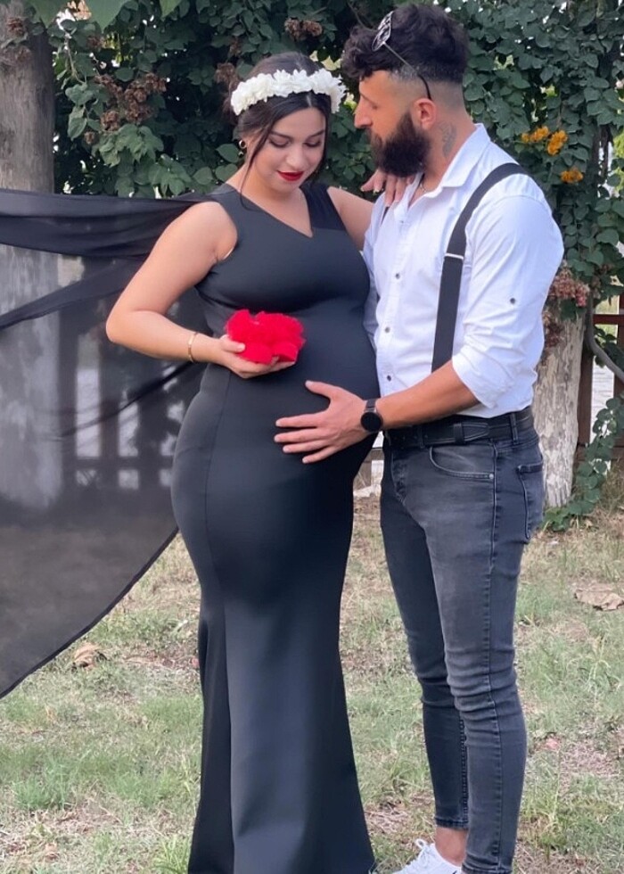 Siyah Hamile Abiye Elbise Ebru Maternity Hamile Abiye %20 İndirimli ...