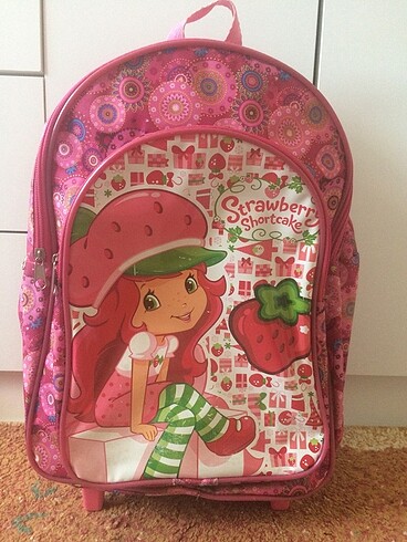 Çilek Kızlı Tekerlekli Çanta Okul Çantası Zara Sırt Çantası %20 ...